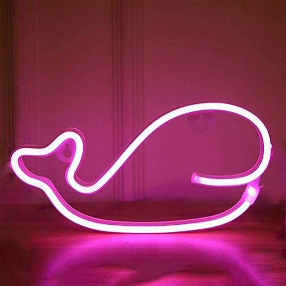 Wall Decor | Ovtspo Whale Neon Signs Led Light Word Sign For Bedroom ...